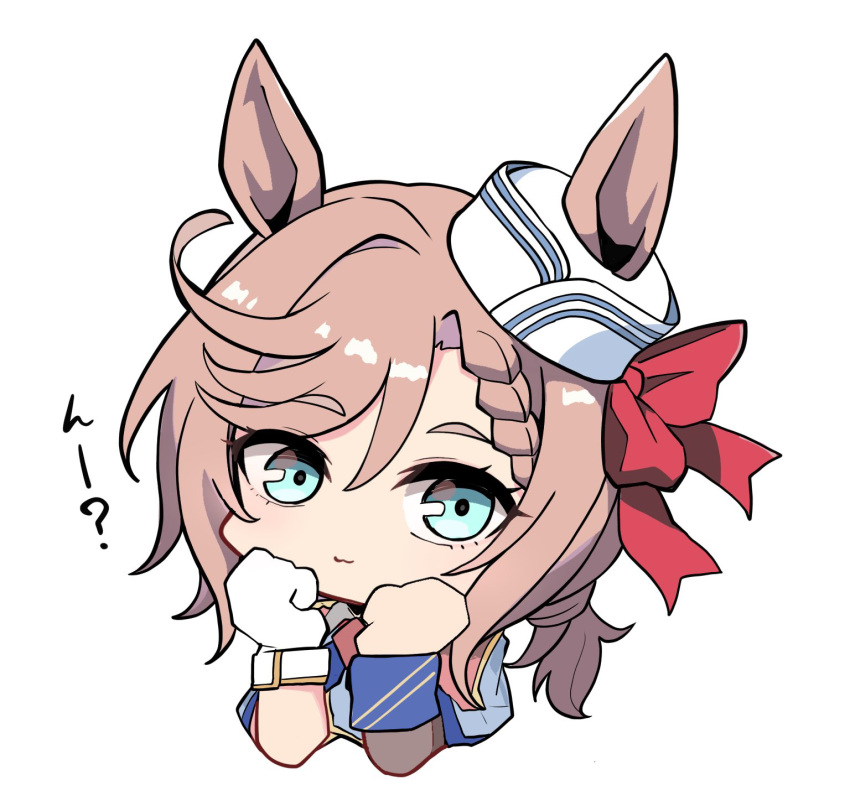 Safebooru 1girl 3 Blue Eyes Bow Braid Braided Bangs Brown Hair Chibi 8356