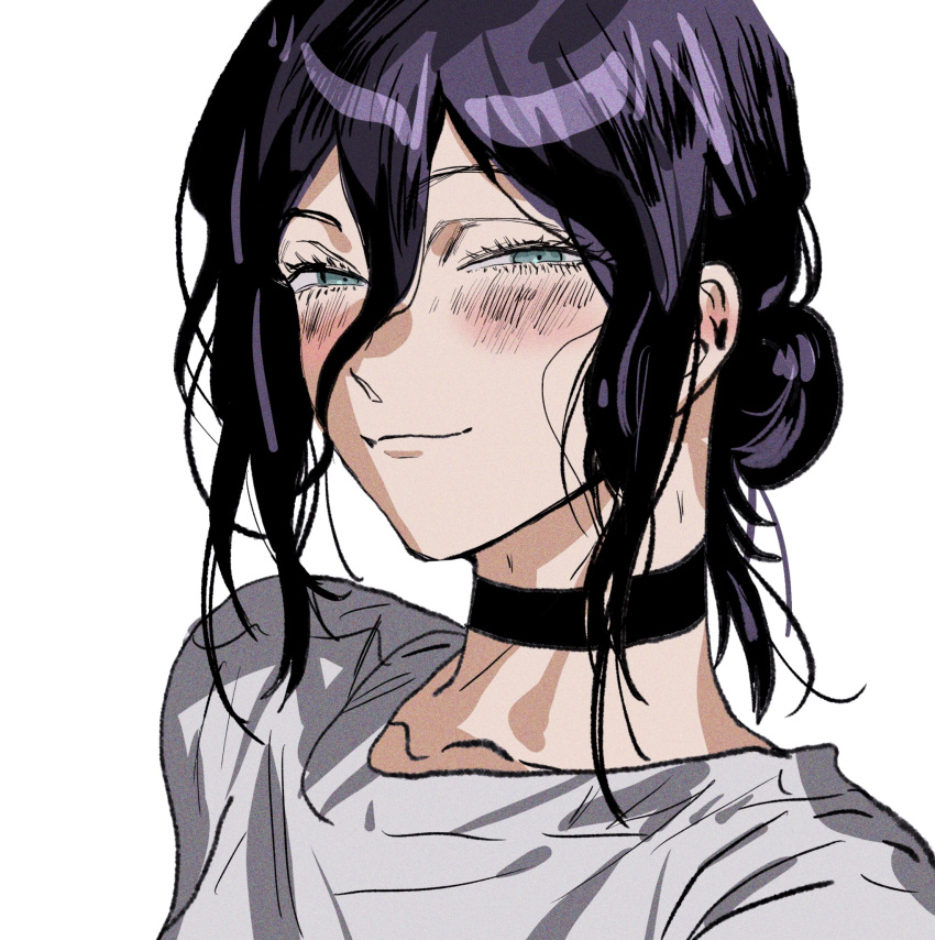 Safebooru - 1girl black choker blush busuttt chainsaw man choker closed ...