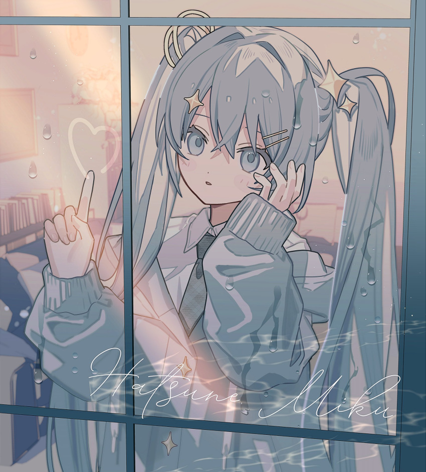 Safebooru - 1girl hair between eyes hair ornament hatsune miku heart ...