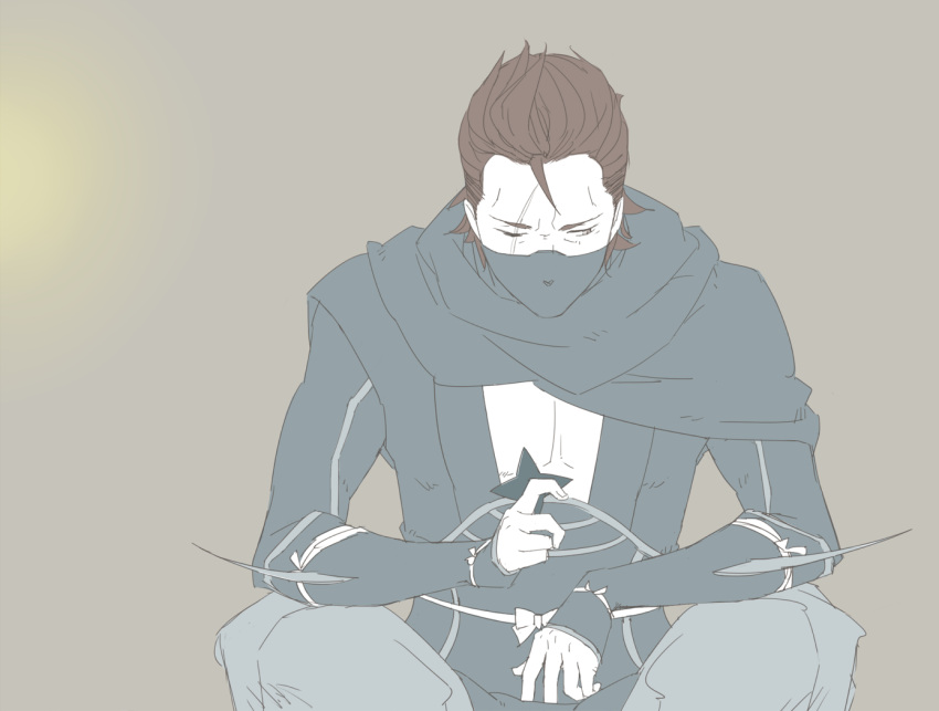 Safebooru - 1boy brown background fire emblem fire emblem if mask one ...