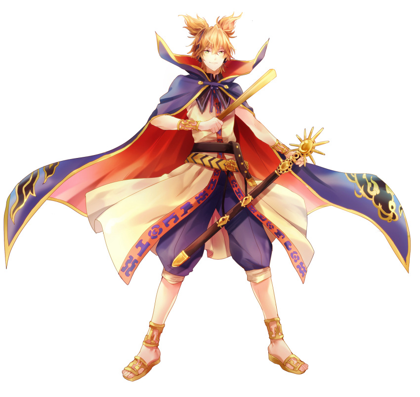Safebooru - 1girl blonde hair cape full body genderswap highres ritual ...