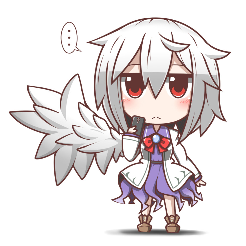 Safebooru - ... 1girl cellphone chibi feiton highres holding kishin ...