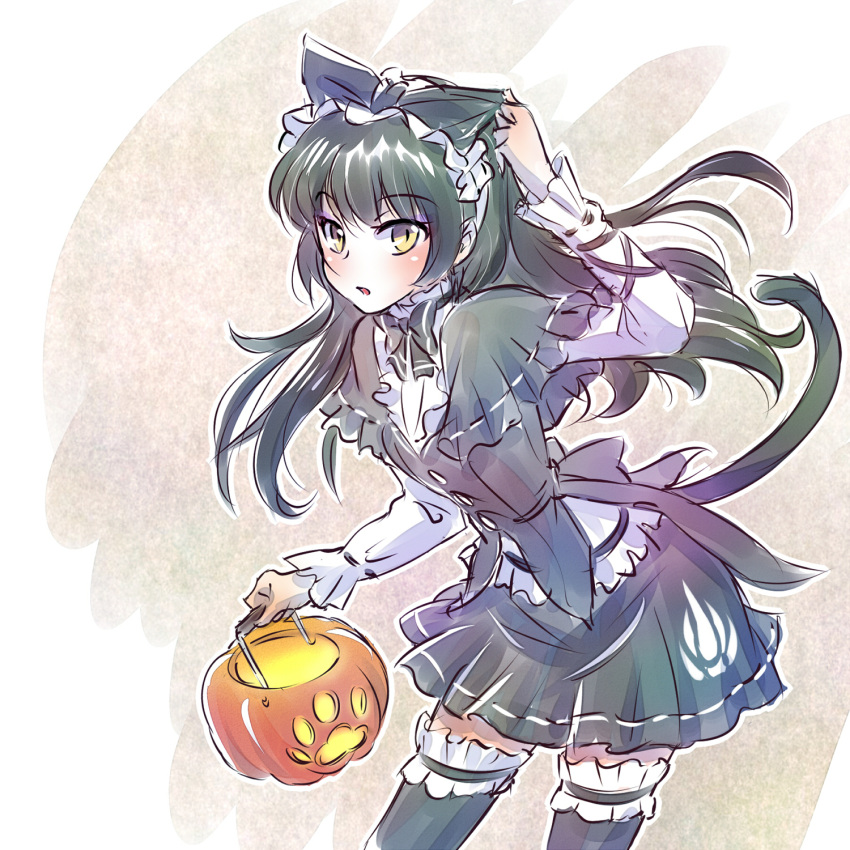 Safebooru 1girl Black Hair Blake Belladonna Bow Cat Tail Eyeshadow 2398