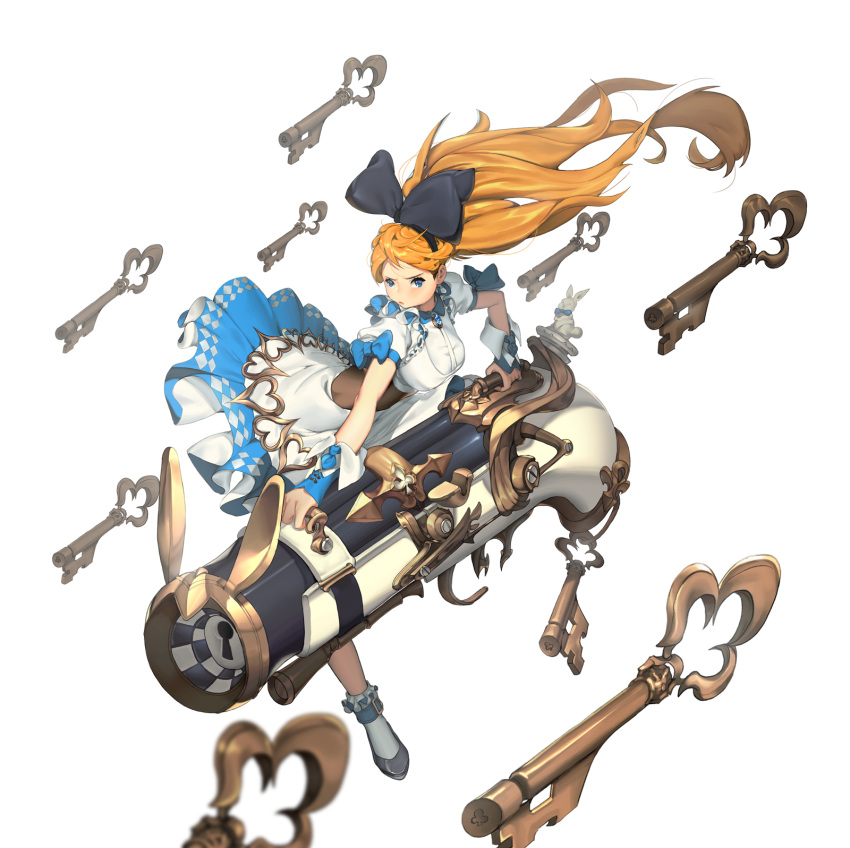 Safebooru - alice (wonderland) alice in wonderland bow brown hair dress ...