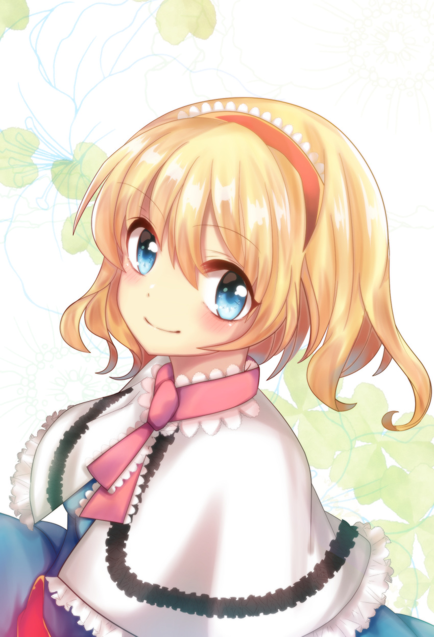 Safebooru - 1girl alice margatroid blonde hair blue dress blue eyes blush capelet chiyori ...