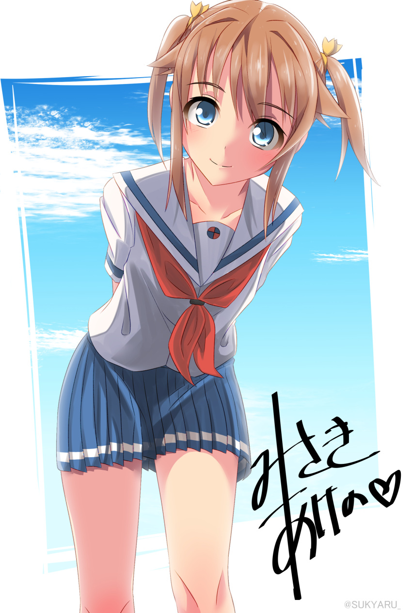 Safebooru - 1girl absurdres blue eyes brown hair hai-furi highres ...