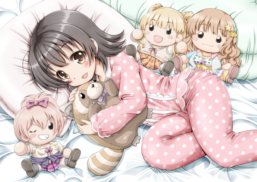 Safebooru - 1girl :3 akagi miria black hair brown eyes character doll idolmaster idolmaster ...