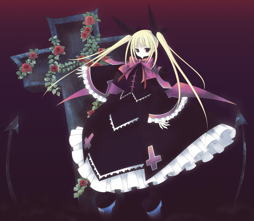 Safebooru - blazblue blonde hair cross dress flower frills gothic ...