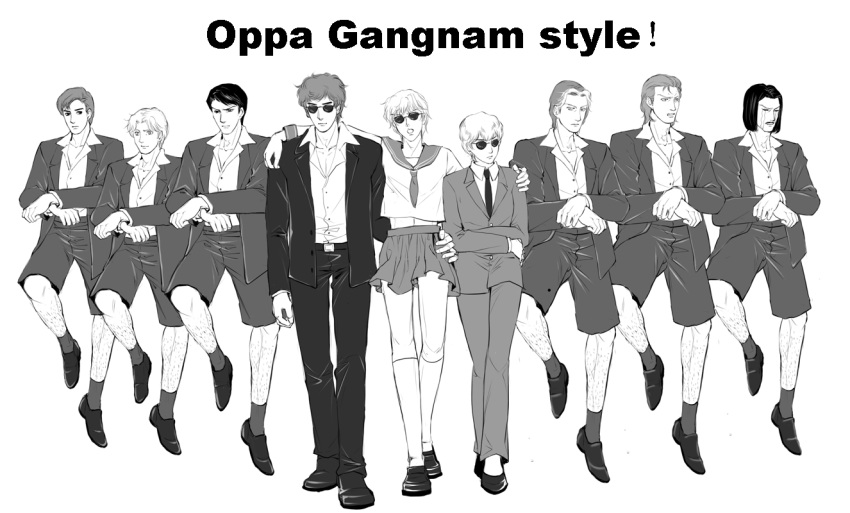 Safebooru - 1girl 6+boys crossdressinging ernest mecklinger formal ...