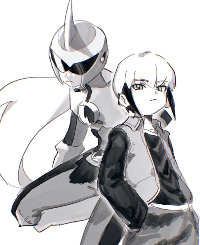 Safebooru - 2boys armor bodysuit cowboy shot eugene chaud (mega man ...