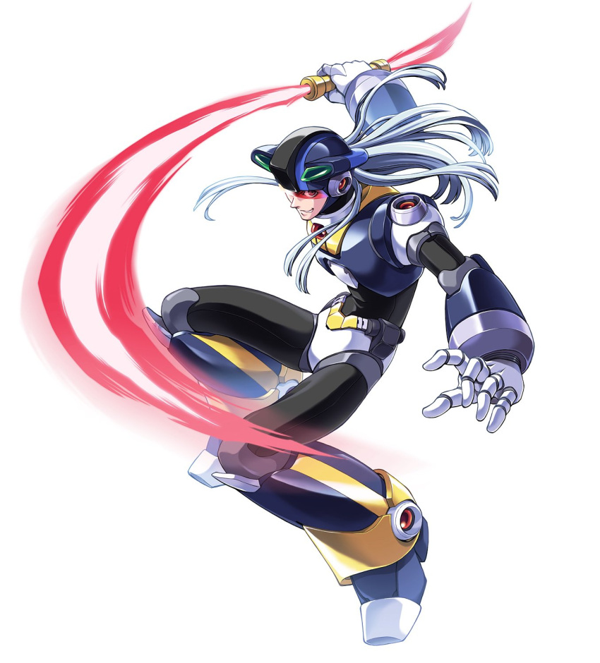 Safebooru - 1boy android armor assault visor black armor black helmet ...