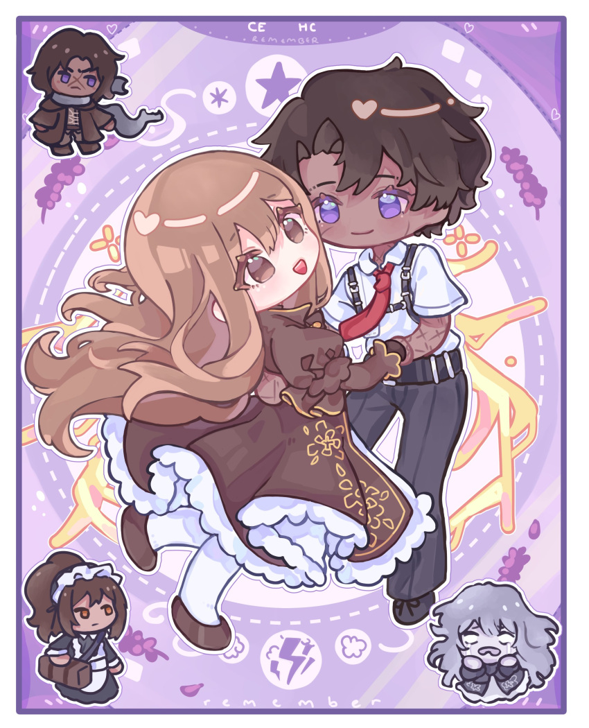 Safebooru - 2boys 3girls absurdres belt black belt black pants black ...