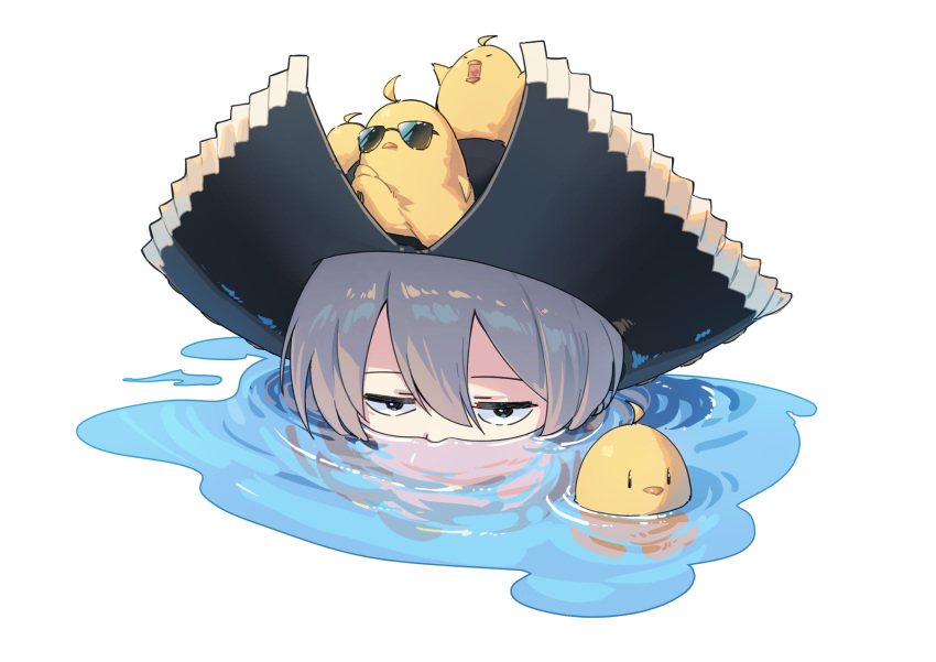 Safebooru - 1girl ahoge animal animal on head azur lane baby animal ...