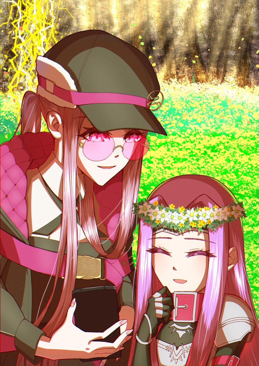 Safebooru - 2girls absurdres armor black hat black jacket closed eyes ...