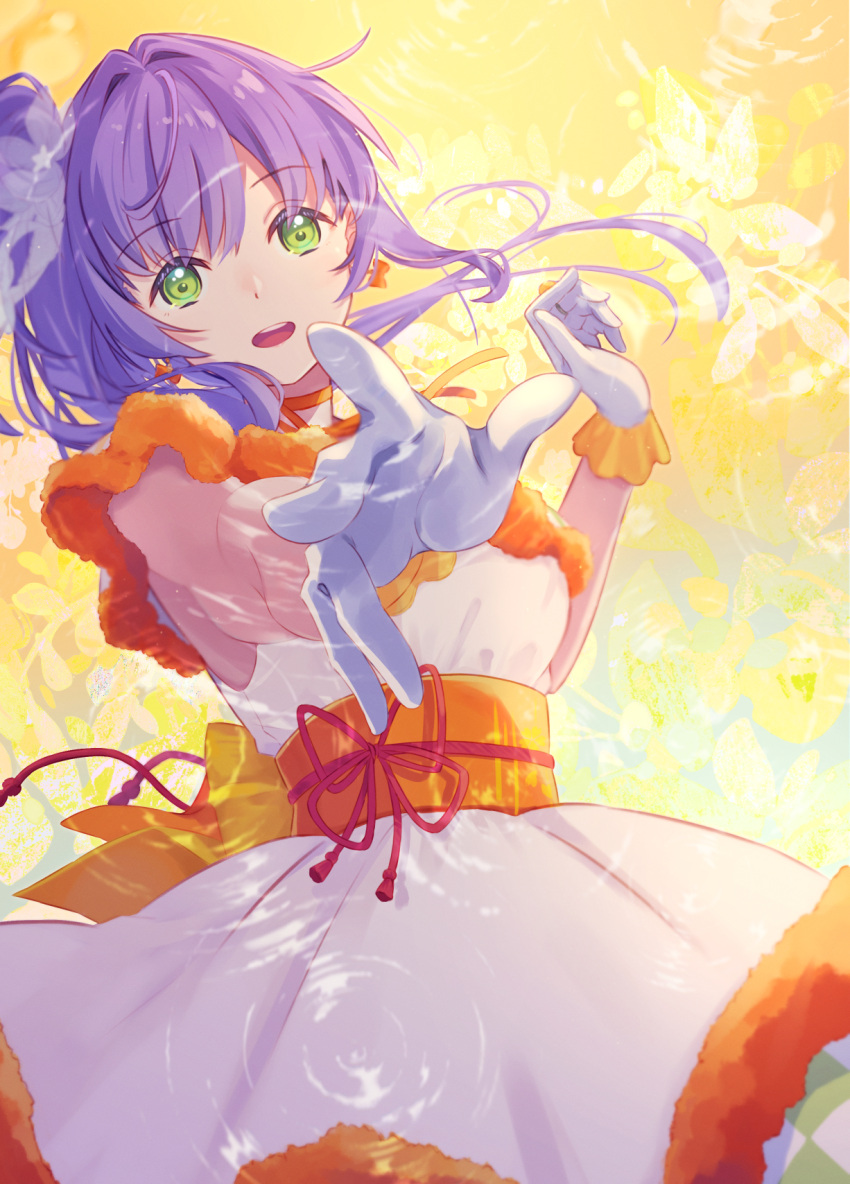 Safebooru - 1girl birthday commentary earrings gloves green eyes hair intakes highres jewelry ...