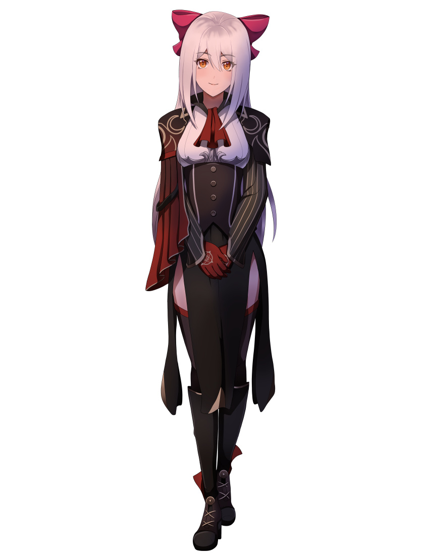 Safebooru - 1girl absurdres artistc0 black boots black skirt boots bow celeste mccoy commission ...