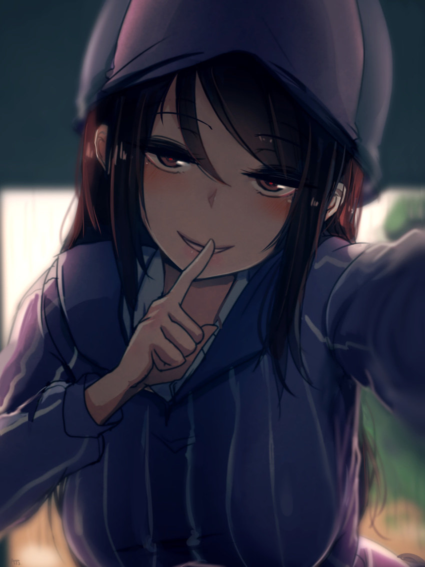 Safebooru 1girl Absurdres At2 Bangs Blurry Blush Breasts Brown Eyes 2514