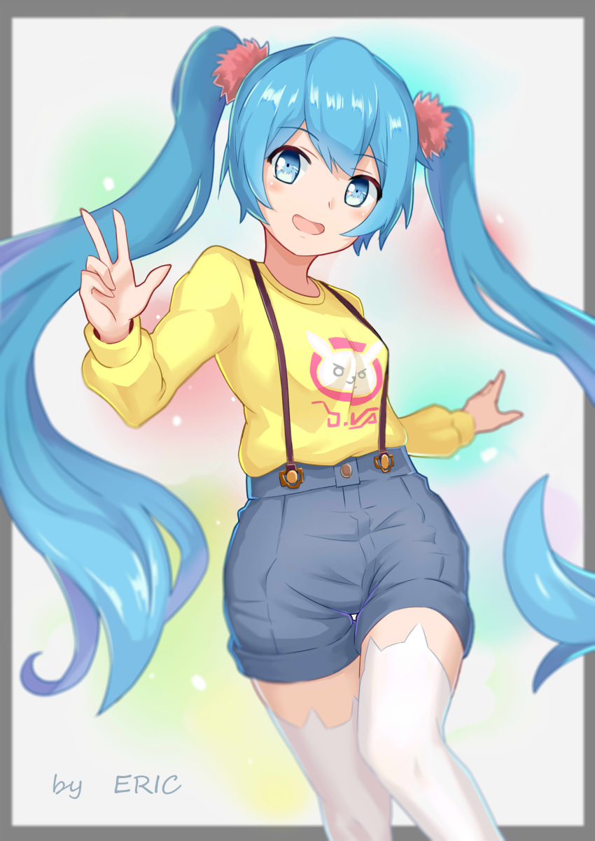 Safebooru - 1girl artist name blue eyes blue hair eric (mr juice ...