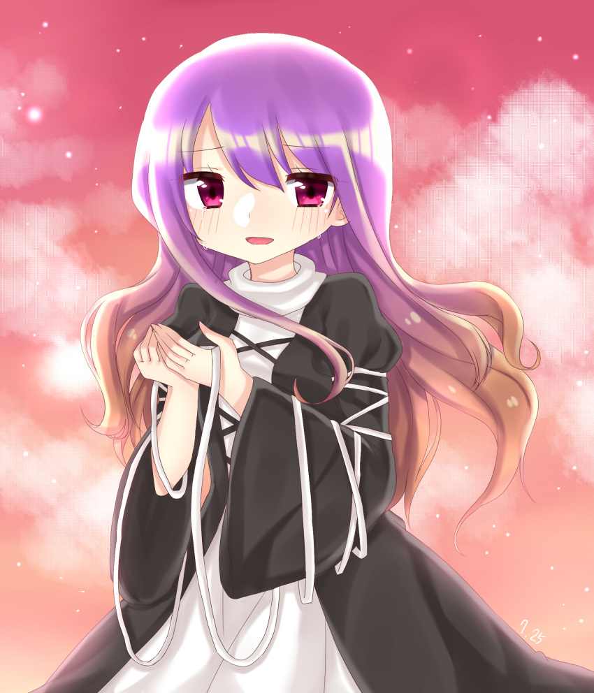 Safebooru - 1girl brown hair cheunes dress gradient hair highres hijiri ...