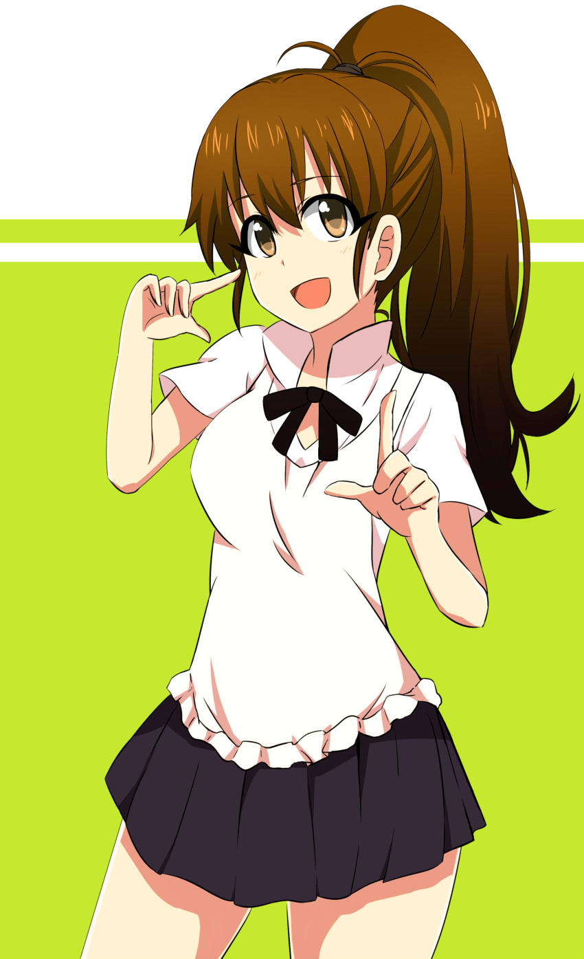 Safebooru - 1girl absurdres brown eyes brown hair highres long hair ...