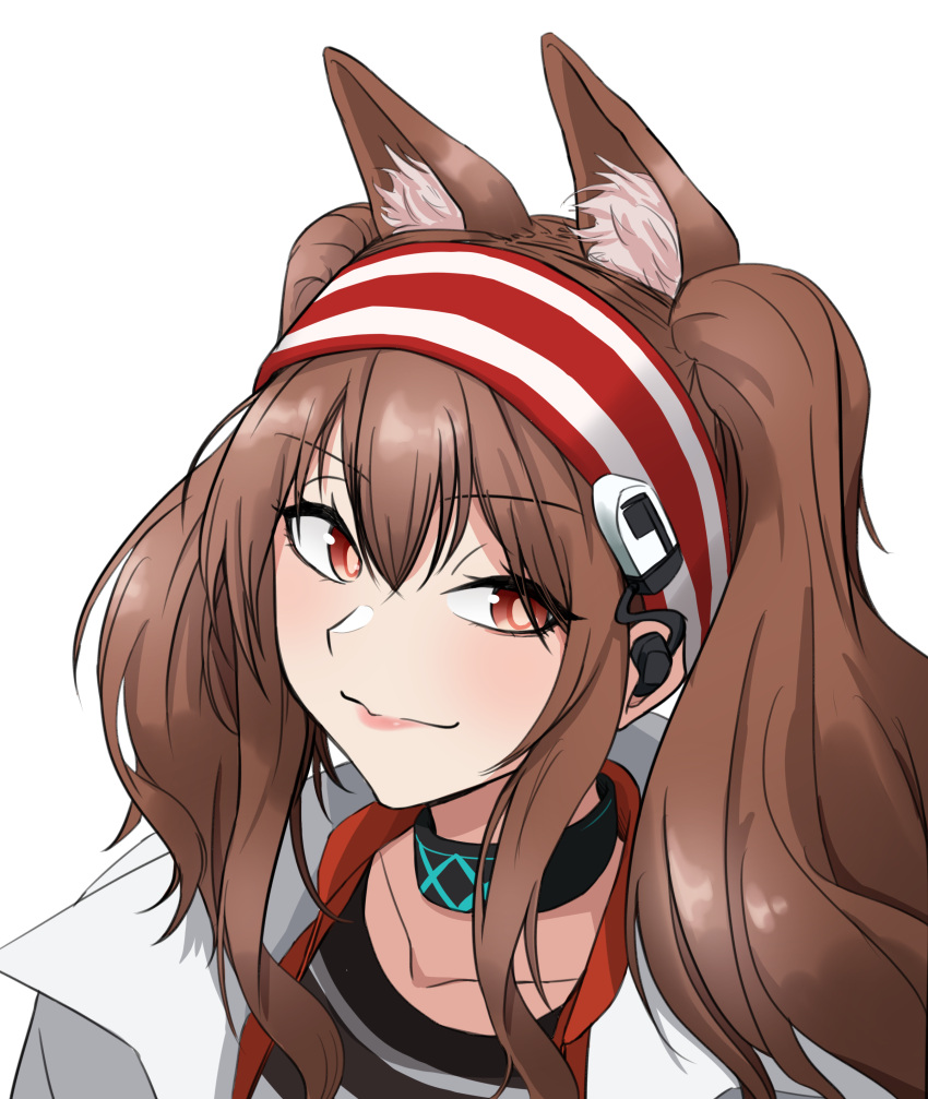 Safebooru - 1girl absurdres angelina (arknights) animal ear fluff ...