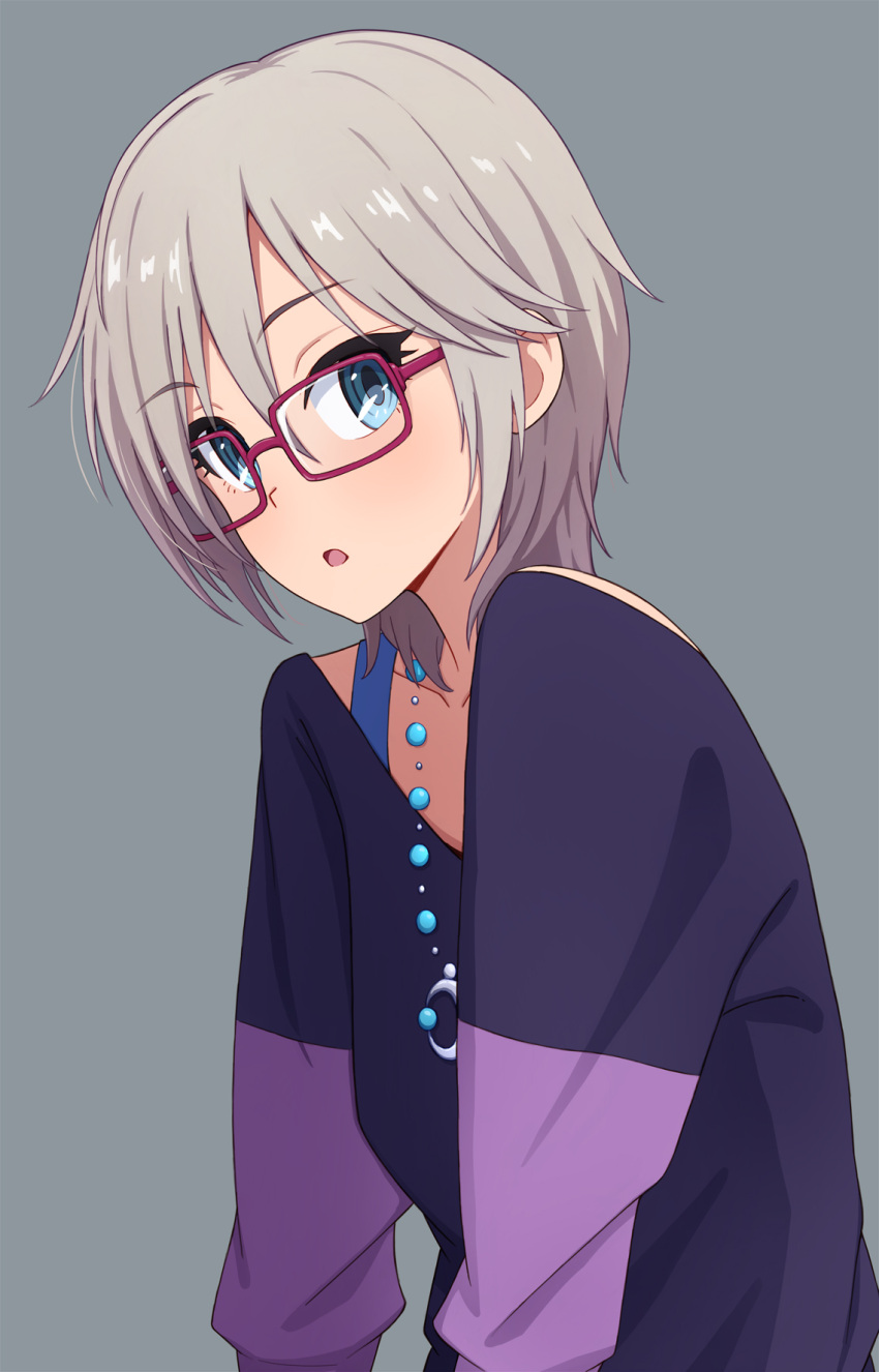 Safebooru - 1girl anastasia (idolmaster) bespectacled blue eyes glasses ...