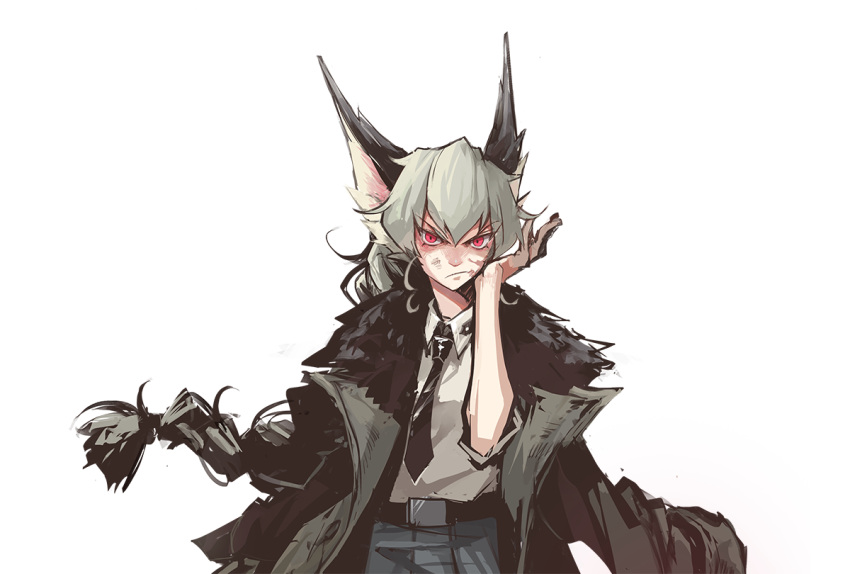 Safebooru - >:( 1girl anchovy angry animal ears bangs belt black ...