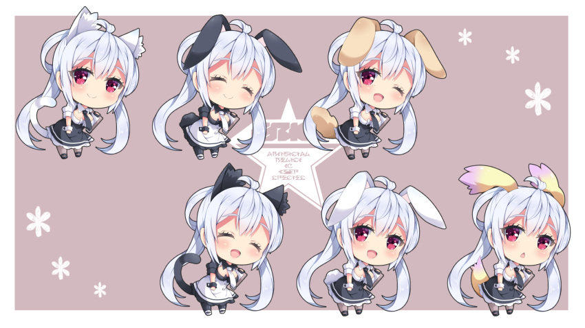 Safebooru - 1girl ^ ^ ^o^ alternate costume animal ears chibi closed ...