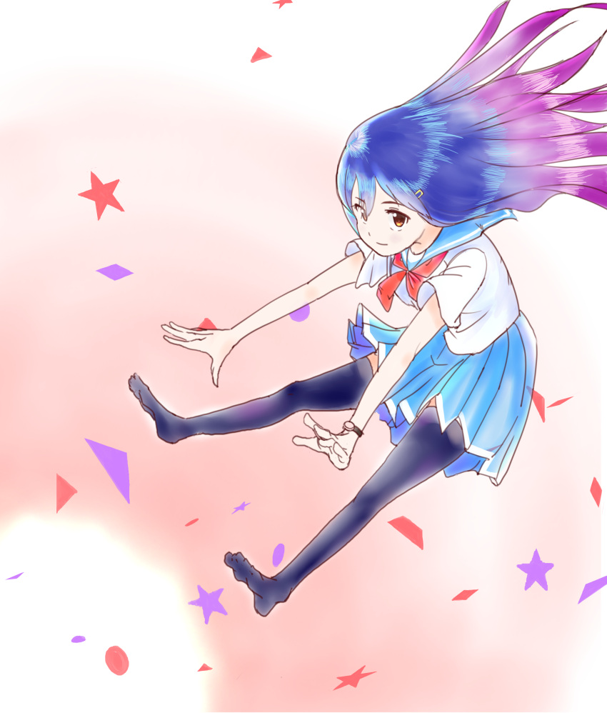 Safebooru - 1girl absurdres alternate hair length alternate hairstyle artist request blue hair ...