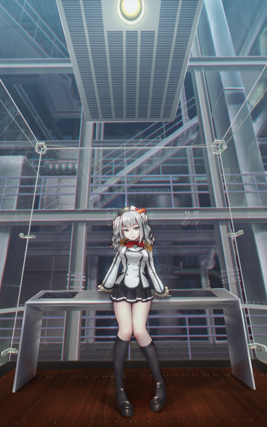 Safebooru - 1girl akimoto janome beret black legwear black shoes ...