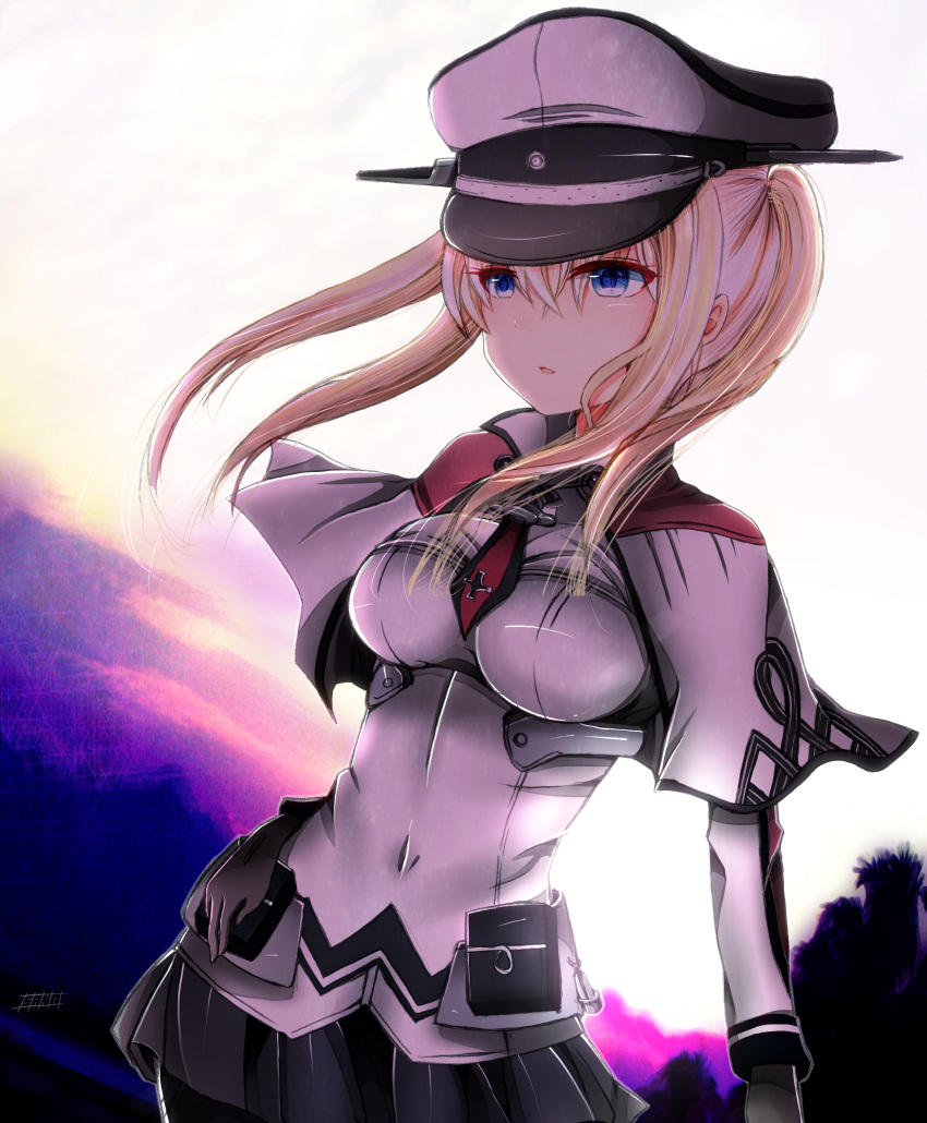 Safebooru - 1girl absurdres artist request black gloves blonde hair blue eyes gloves graf ...