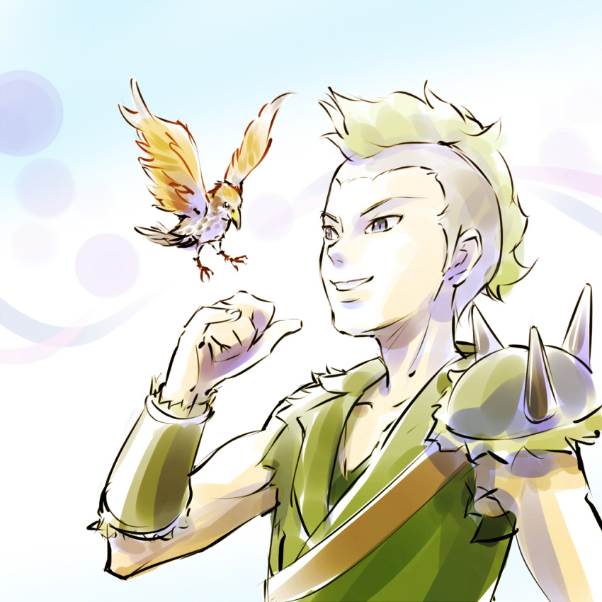 Safebooru - 1boy bird bird on hand highres iesupa russel thrush rwby ...