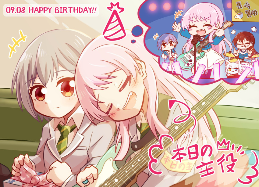 Safebooru - +++ 4girls :3 anger vein animal ears arm up armband bang ...