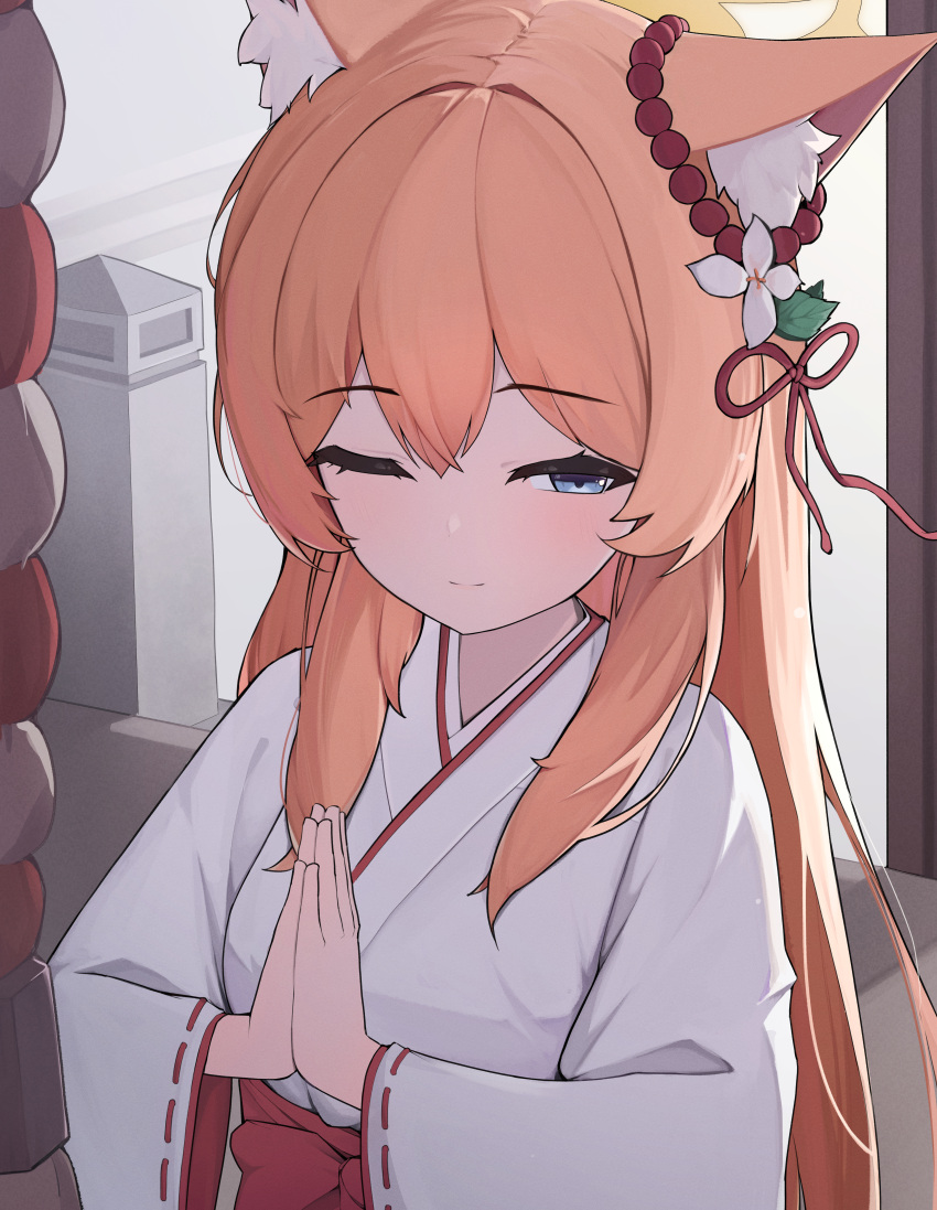 Safebooru - 1girl absurdres animal ear fluff animal ears blue archive blue eyes cat ears closed ...