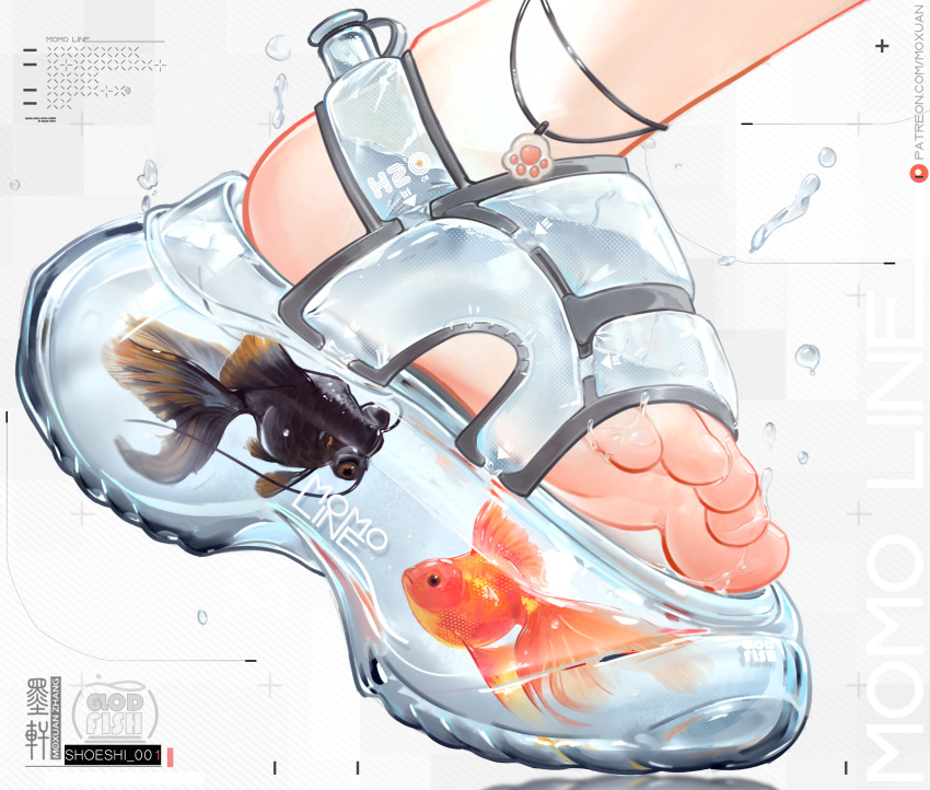 Safebooru - 1other absurdres animal anklet artist name feet fish highres jewelry moxuan zhang ...