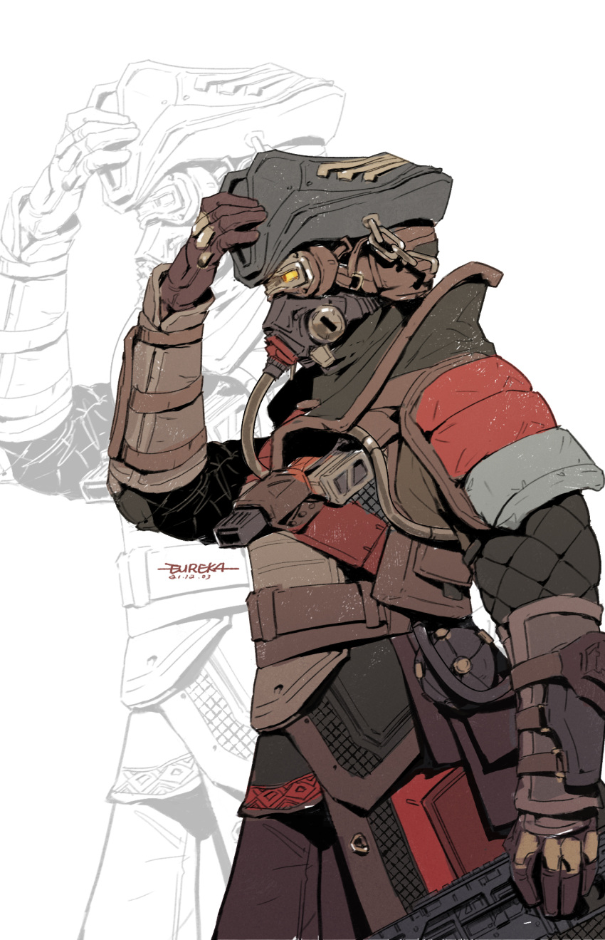 Safebooru - 1other ambiguous gender apex legends armor assault rifle bloodhound (apex legends ...