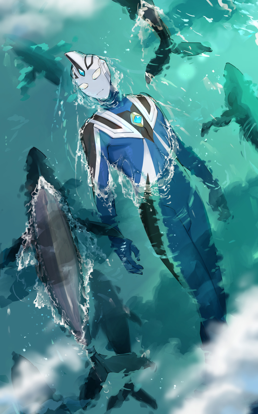 Safebooru - 1boy absurdres alien aooni clouds color timer commentary ...