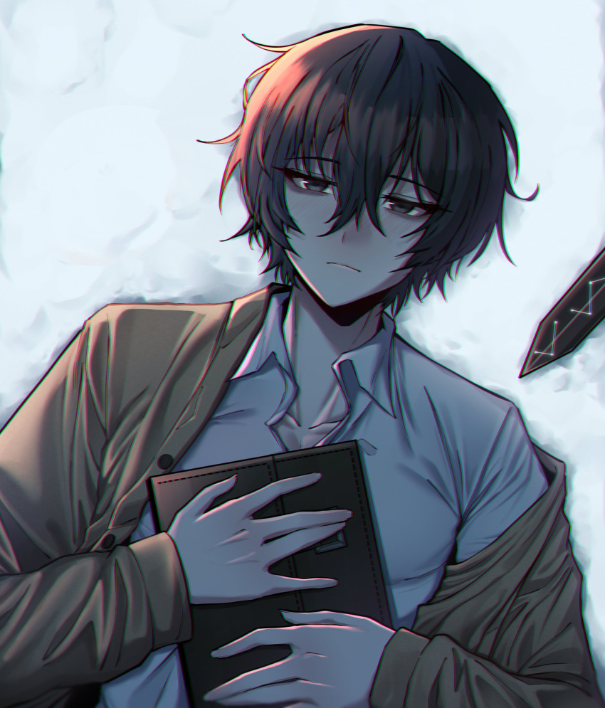 Safebooru - 1boy absurdres black eyes black hair brown coat brown jacket closed mouth coat ...