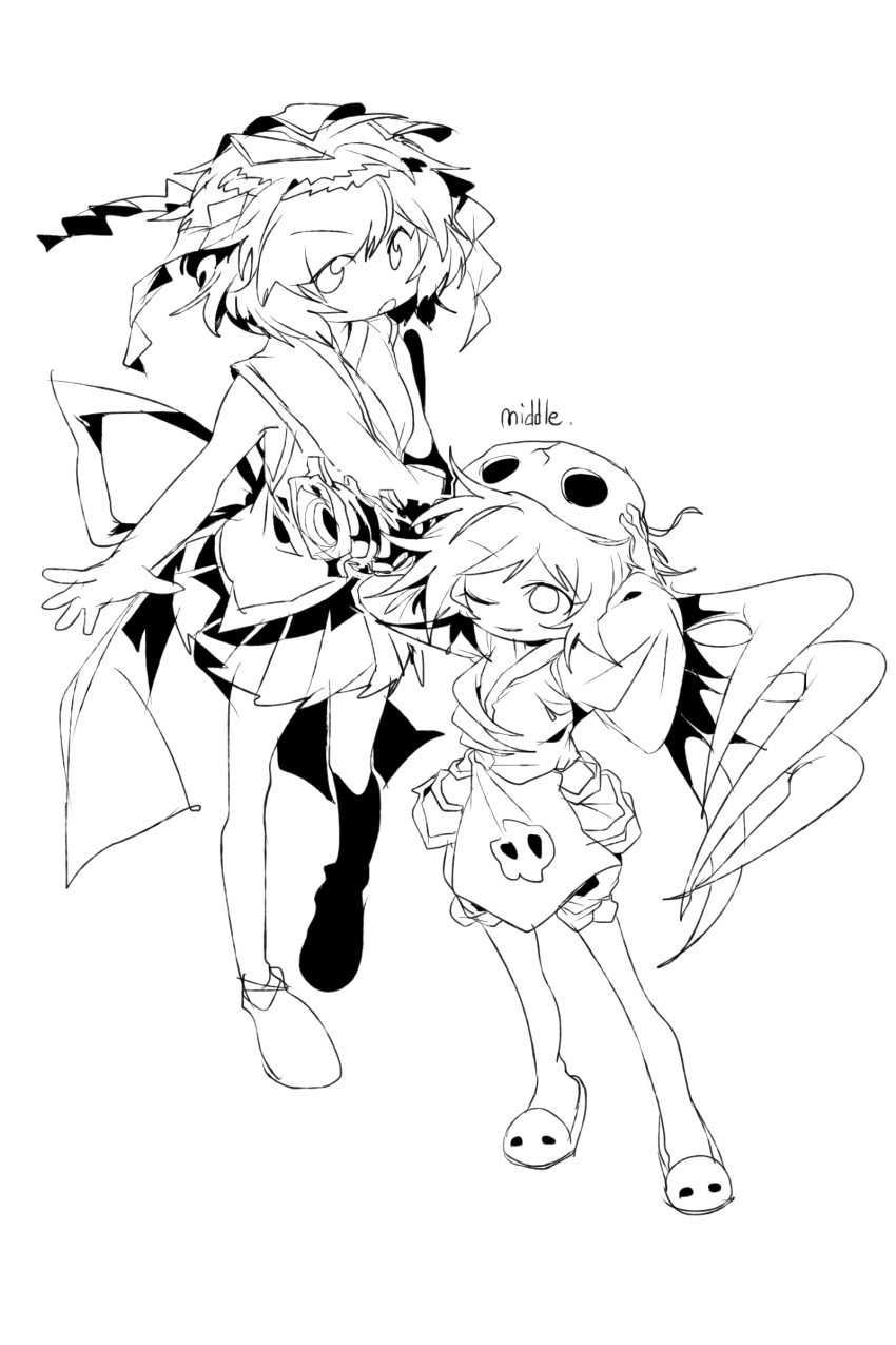 Safebooru - 2others absurdres androgynous apron back bow bare arms bare ...
