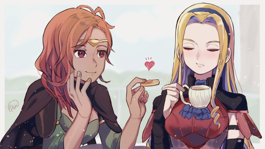 Safebooru - 2girls blonde hair closed eyes closed mouth colored inner ...