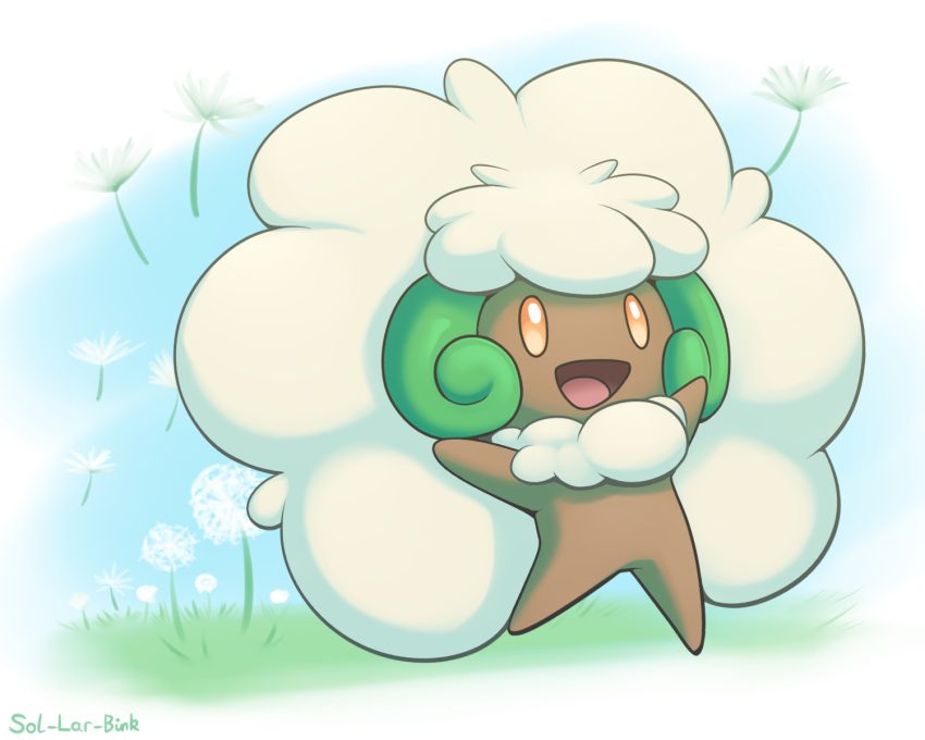 Safebooru - artist name brown fur dandelion flower highres open mouth ...