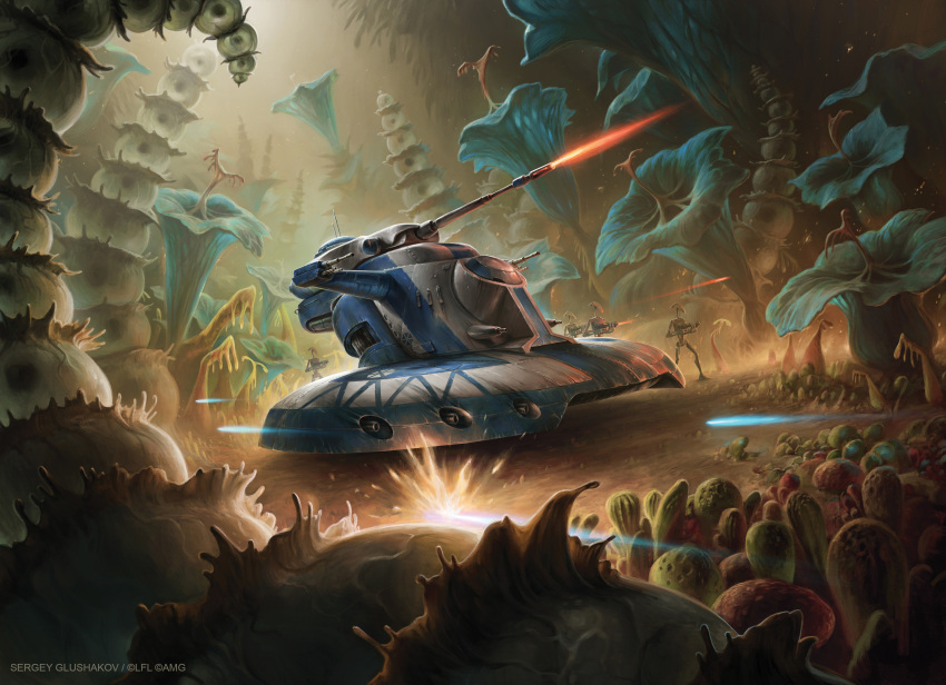 Safebooru - 4others absurdres artist name b1 battle droid blue flower ...
