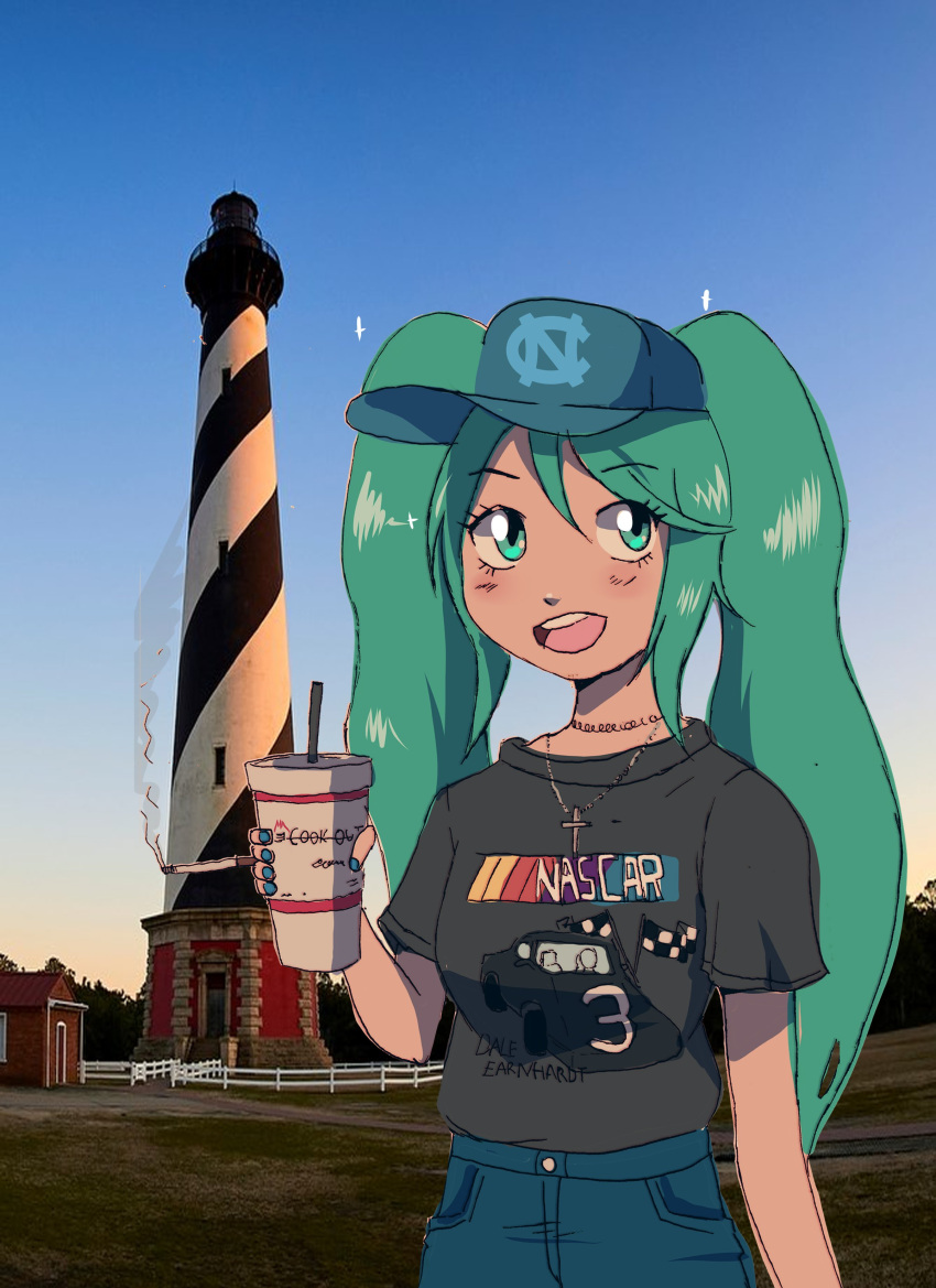 Safebooru 1girl Absurdres Alternate Costume Blue Hair Blue Pants 0237