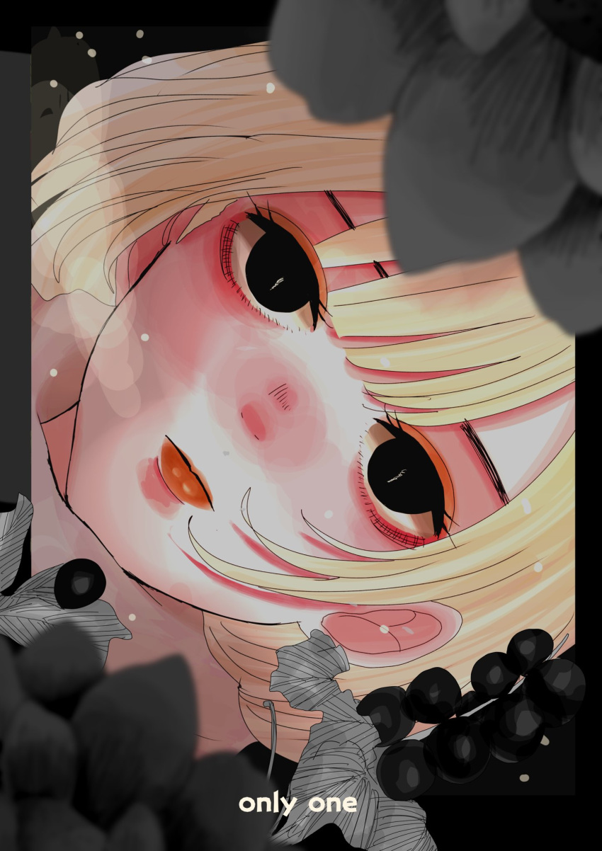 Safebooru 1other Androgynous Black Eyes Blonde Hair Blurry Close Up 7384