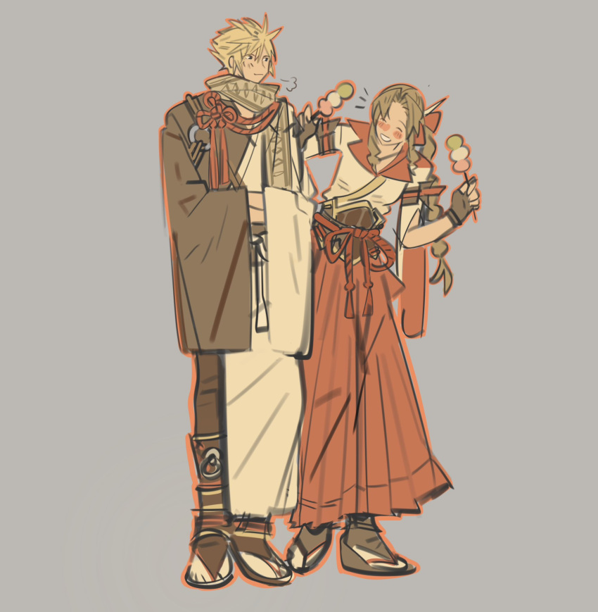 Safebooru - aerith gainsborough aerith gainsborough (kamura dress) blonde hair blush braid ...