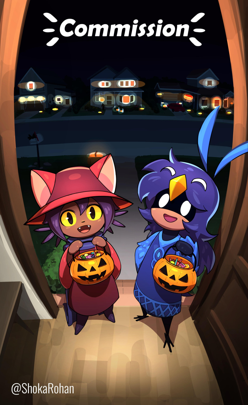 Safebooru - absurdres alula (oneshot) bird candy commission doorway ...