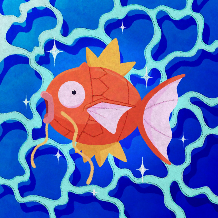 Safebooru - animal focus black eyes blue background cryptidhermit fish ...