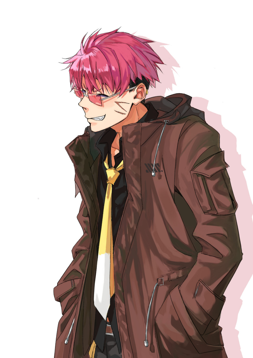 Safebooru - 1boy black shirt brown coat closed eyes coat cowboy shot ...