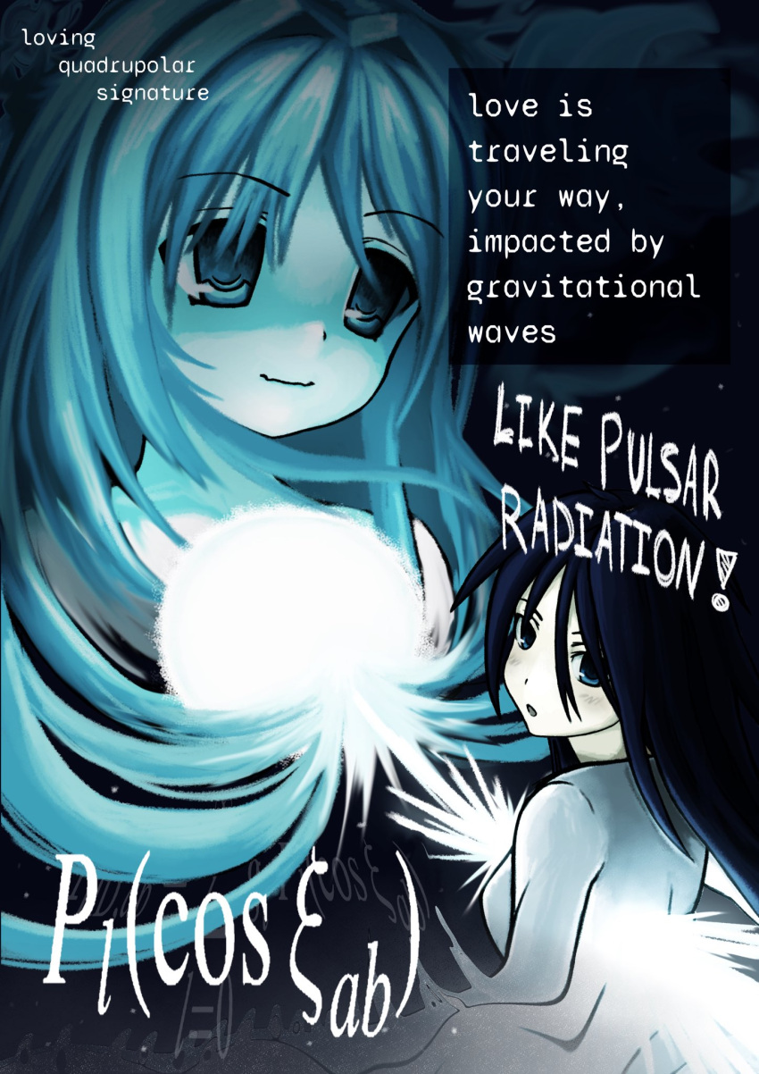 Safebooru 2girls Aqua Hair Bare Shoulders Black Hair Blue Eyes