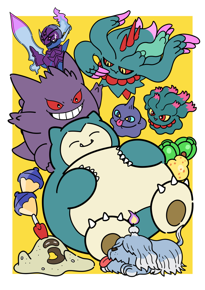 Safebooru - absurdres berry (pokemon) border ceruledge claws closed ...